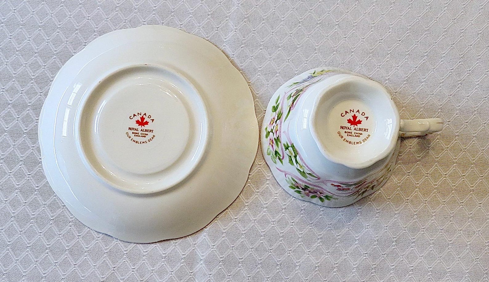 Rare Royal Albert Our Emblems Dear Teacup and Saucer: Canadian Fine ...