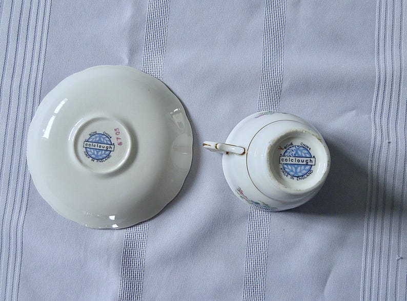 Colclough Fine Bone China Floral Tea Cup and Saucer - Made in England ...