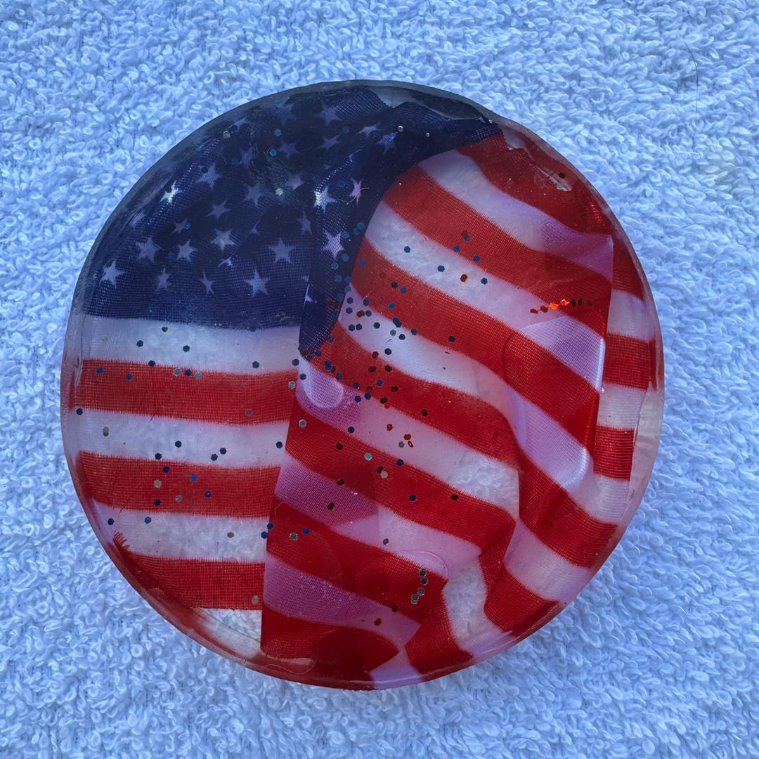 Resin Epoxy American Flag Coaster - Etsy