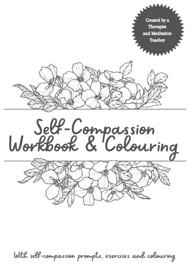 Self-compassion Workbook and Colouring - Etsy