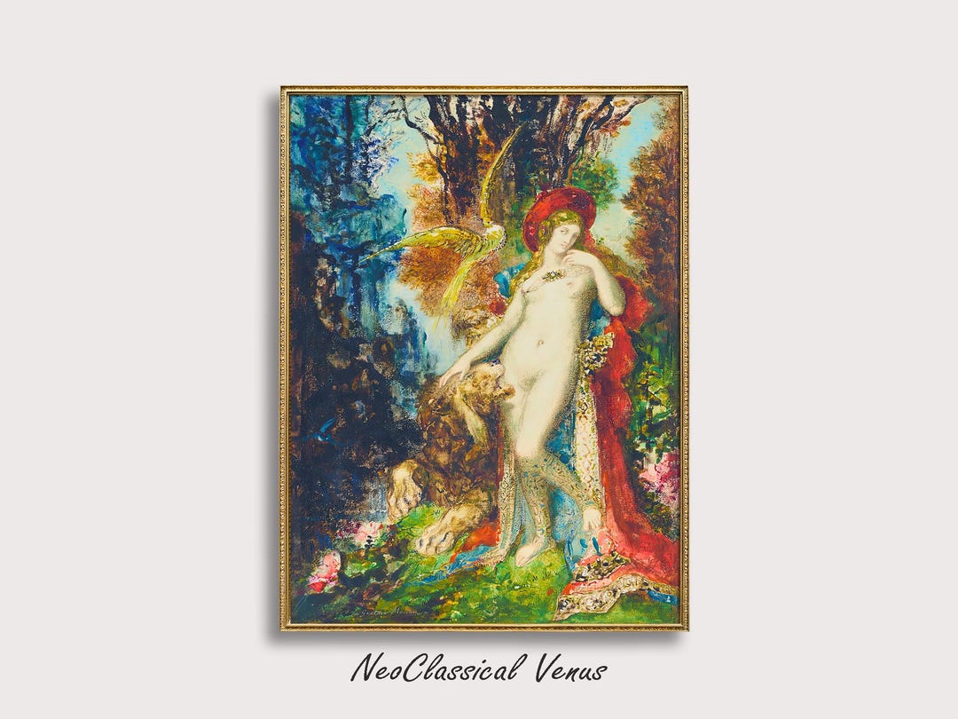 The Lion in Love by Symbolist Movement French Painter Gustave Moreau, Famous Musée Gustave ...