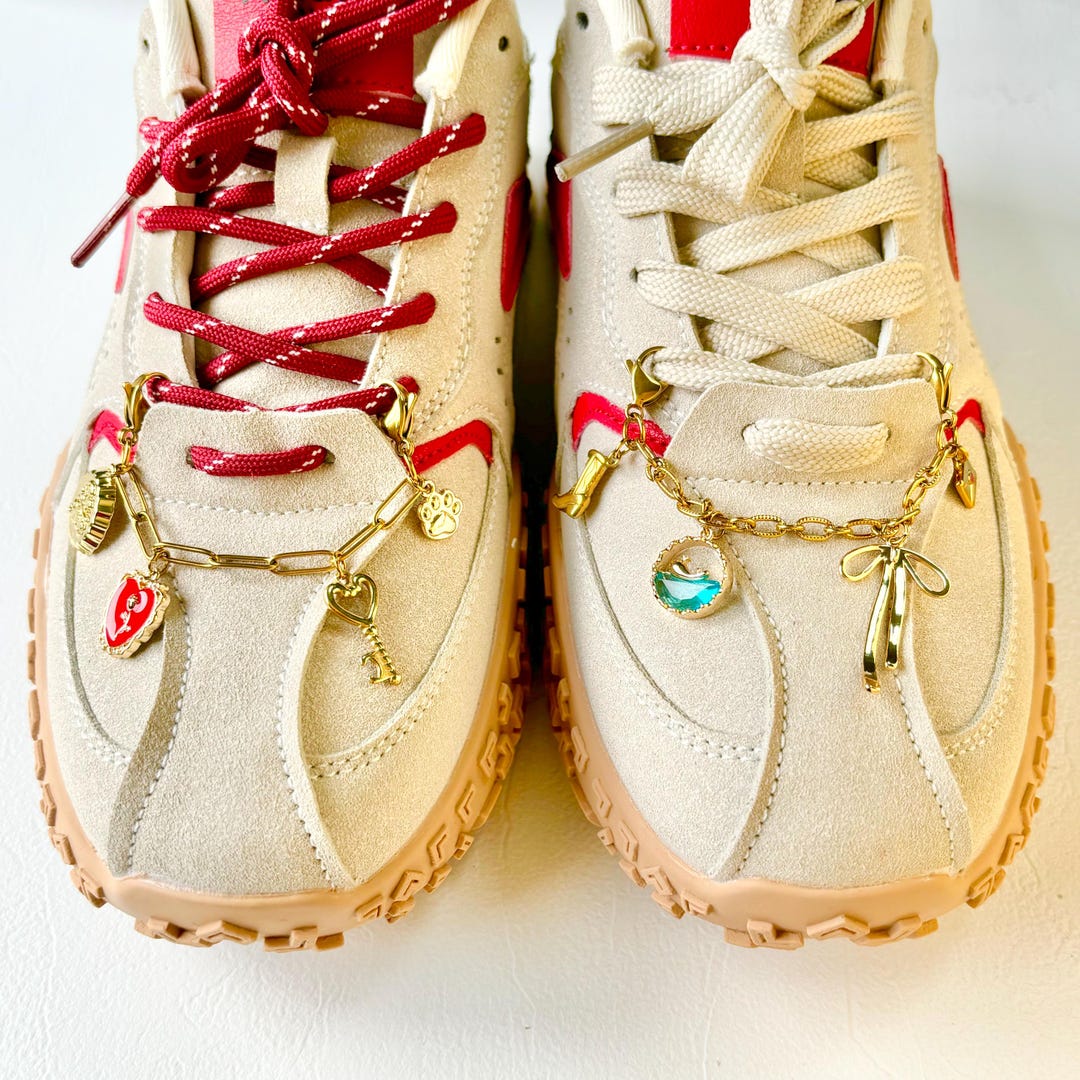 Custom Shoe Charms Chain, Build Your Own Gold Shoe Sneaker Charms ...
