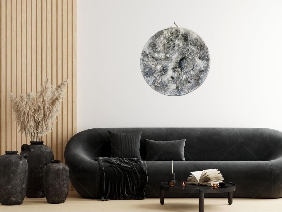 Handmade Textured Moon Art Plaster Moon - Etsy