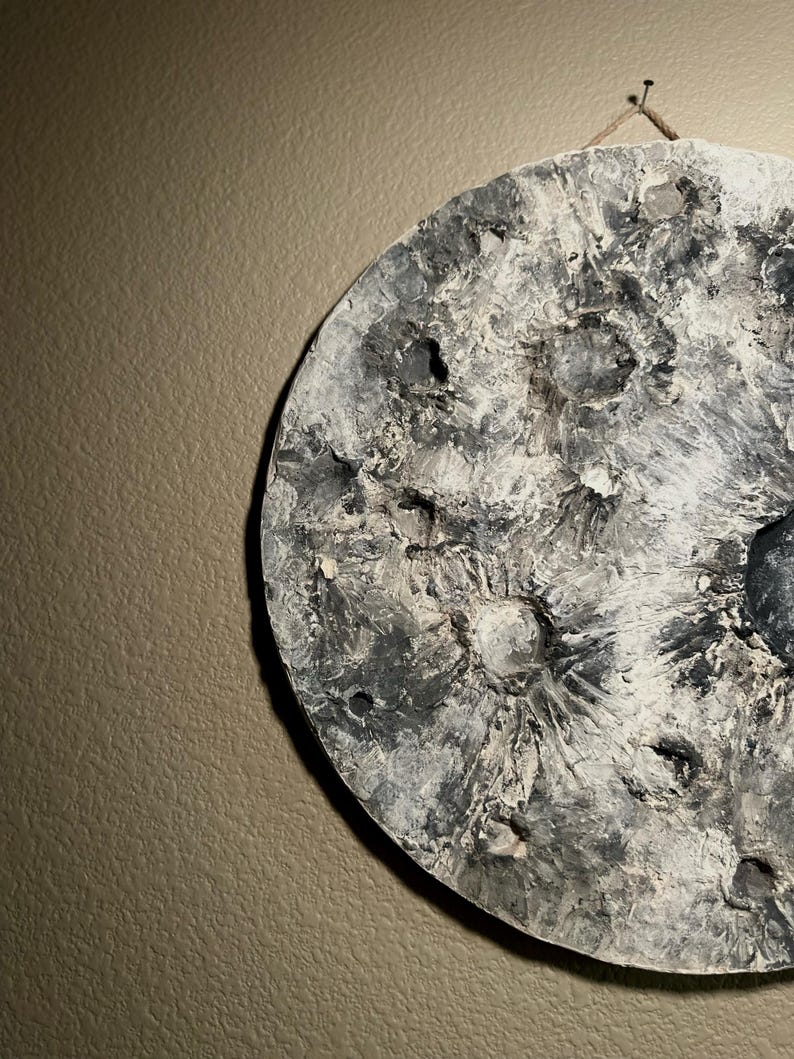 Handmade Textured Moon Art Plaster Moon - Etsy