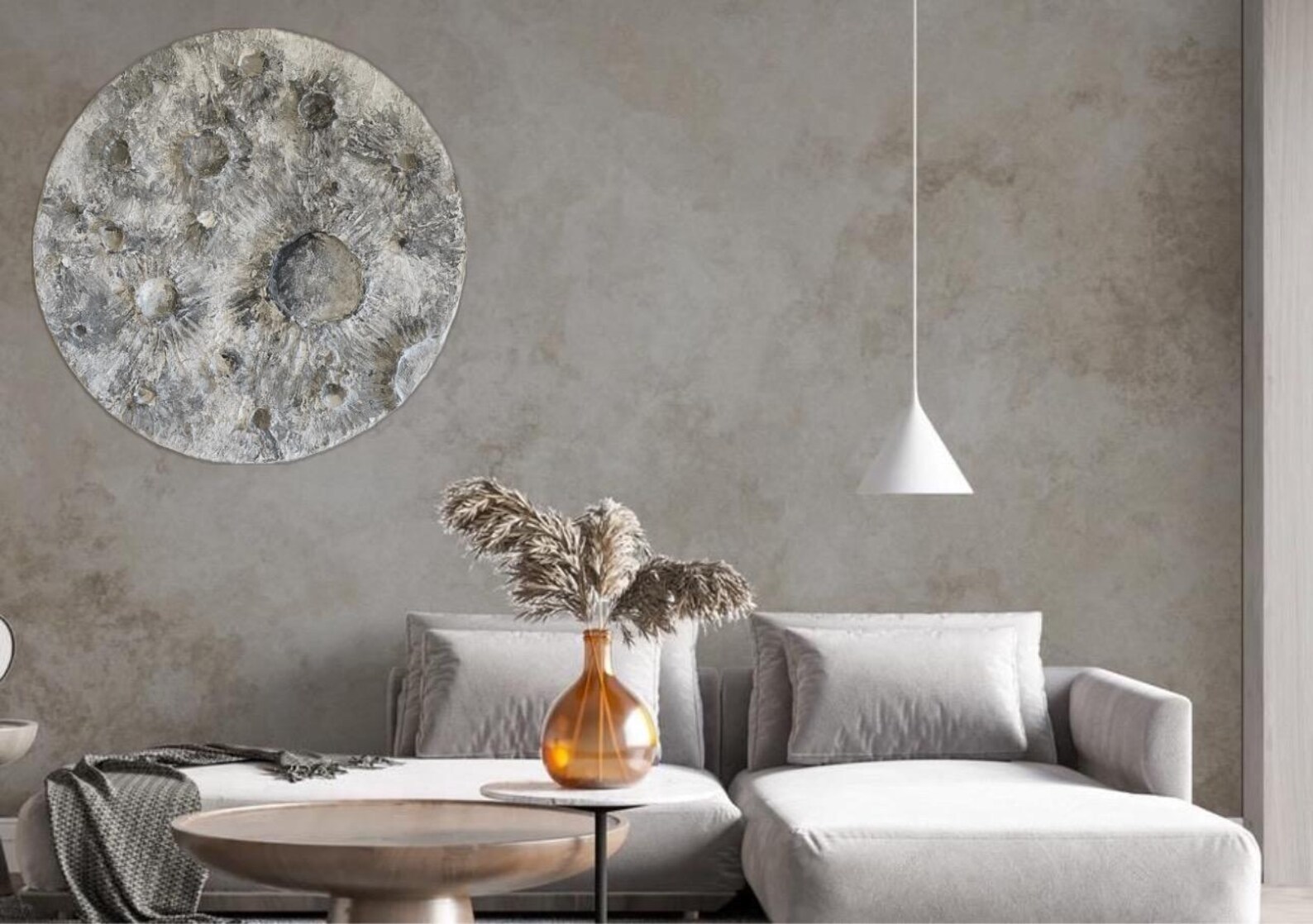Handmade Textured Moon Art Plaster Moon - Etsy