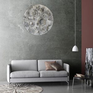 Handmade Textured Moon Art Plaster Moon - Etsy