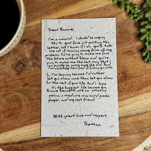 Damon Salvatore's Letter to Bonnie Bennett - Etsy