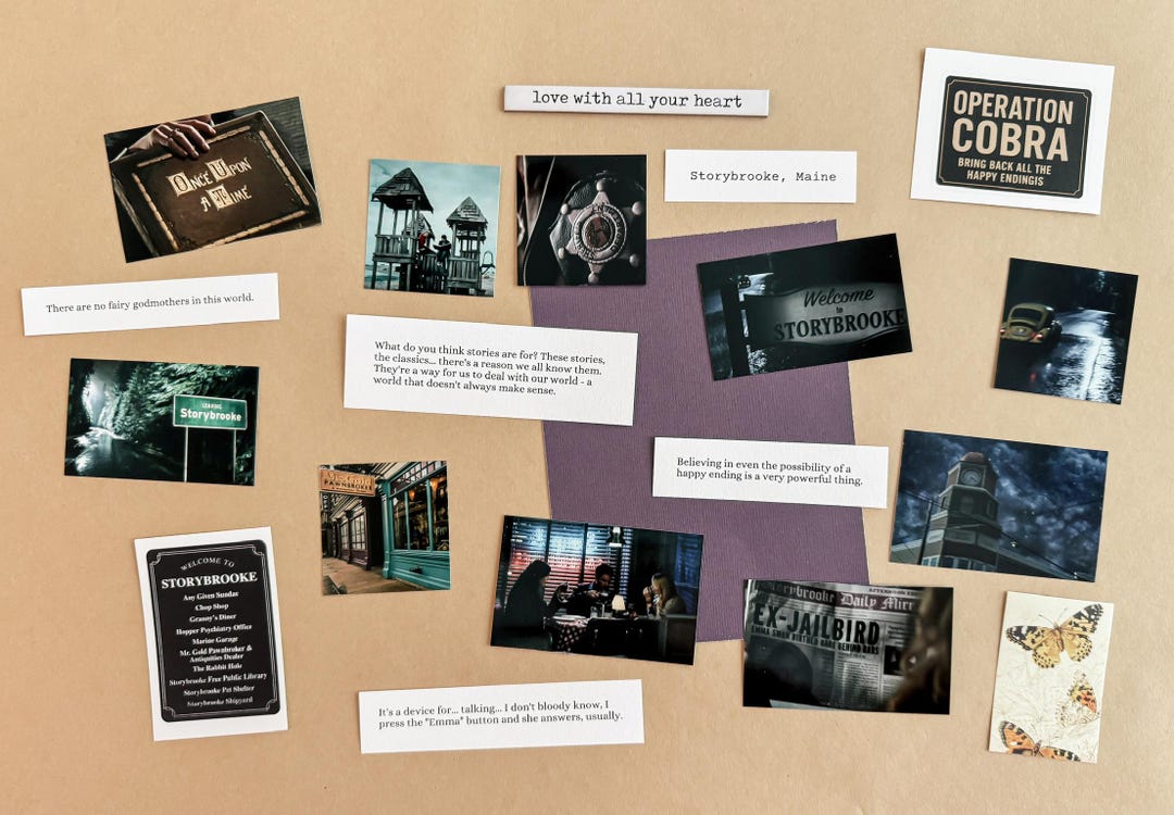Storybrooke Once Upon A Time Scrapbook Page Starter Kit - Etsy