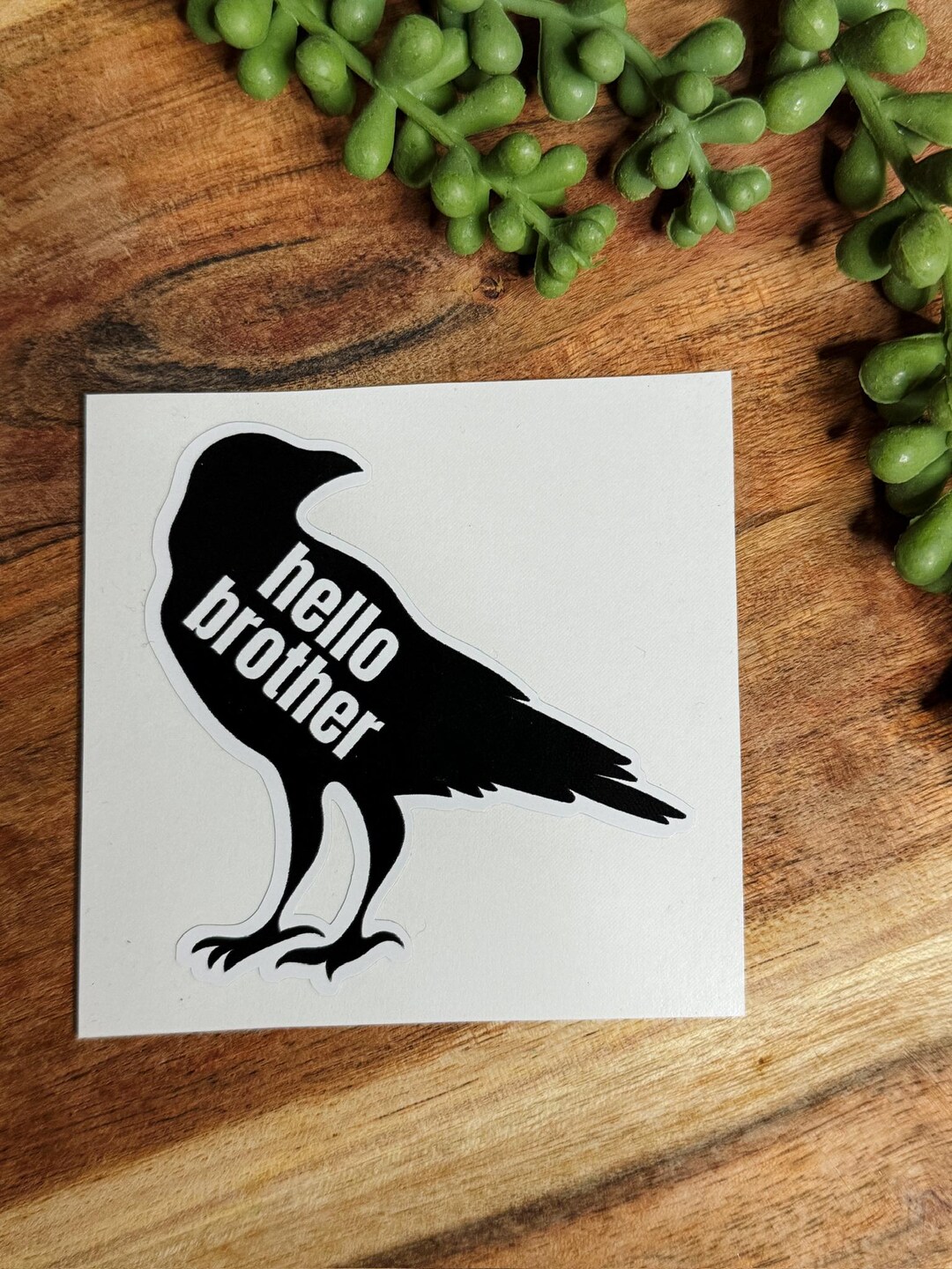 Damon Salvatore's "hello Brother" Crow Sticker - Etsy