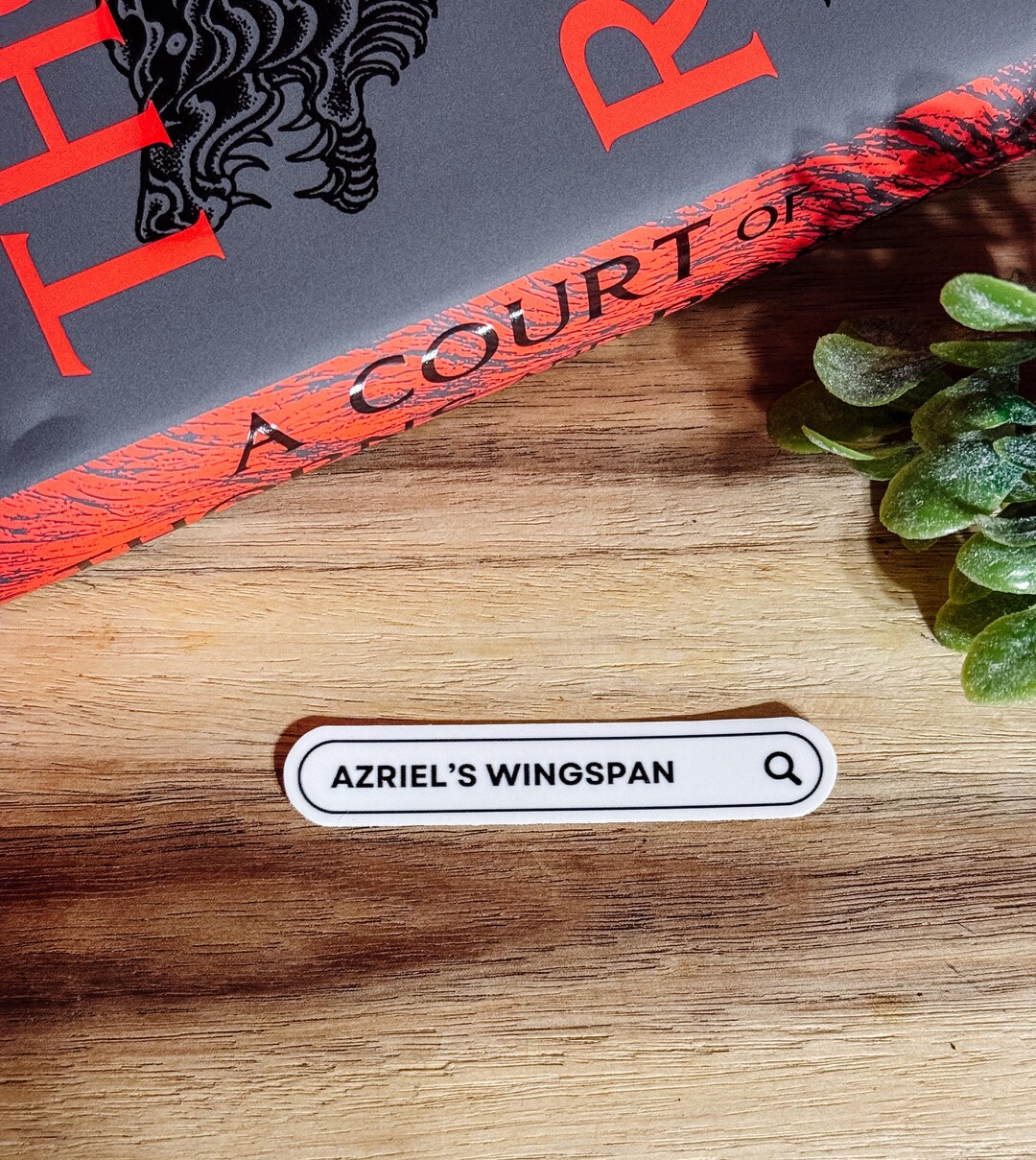 ACOTAR Azriel’s Wingspan Search Bar Sticker - Etsy