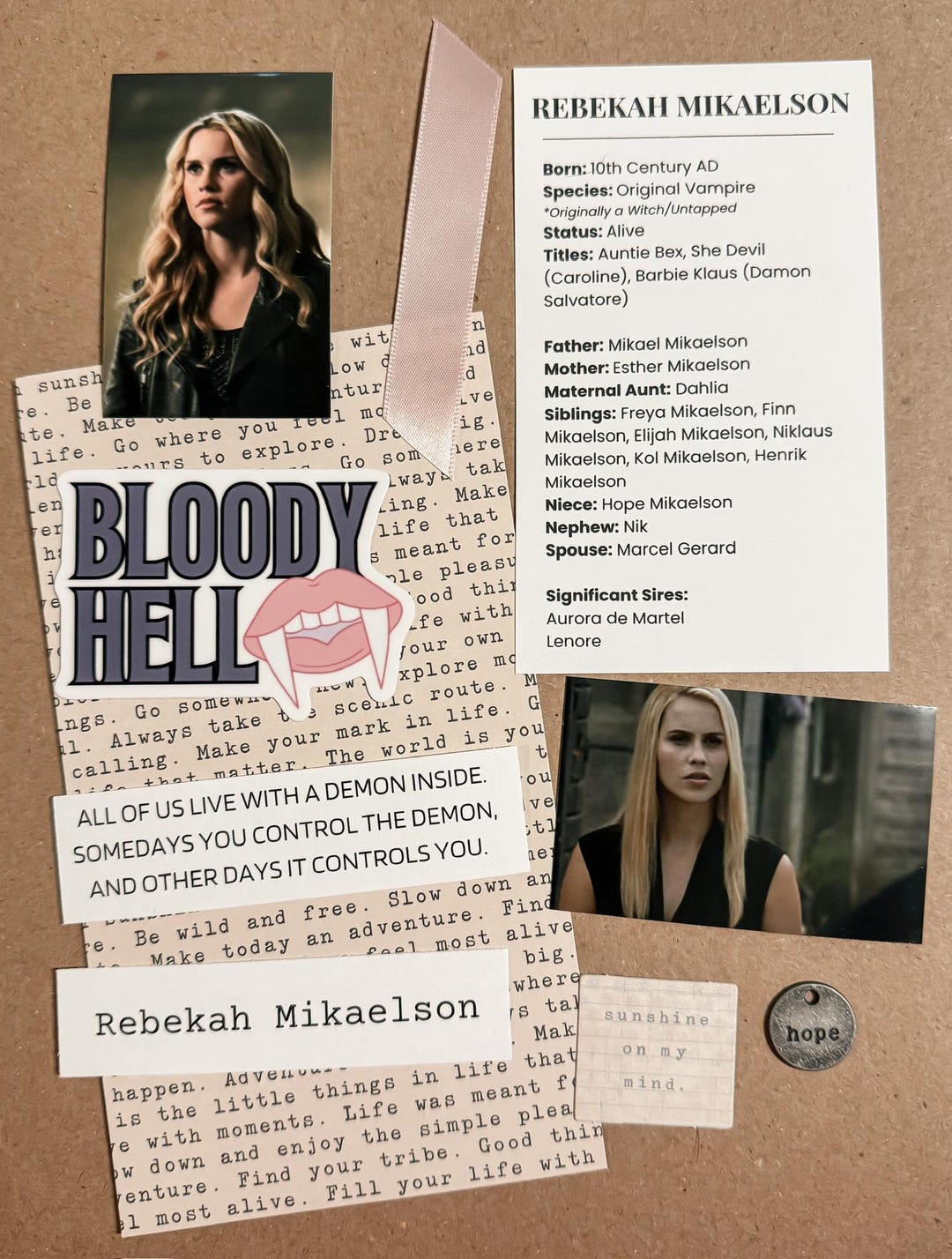Rebekah Mikaelson Scrapbook Page Starter Kit | the Vampire Diaries ...