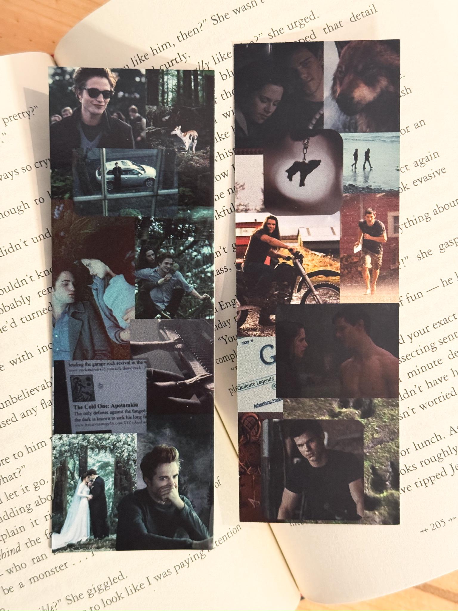 Edward Cullen/jacob Black Bookmark | the Twilight Saga - Etsy