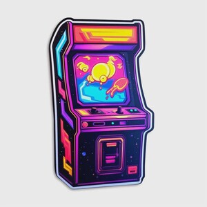 Arcade Stickers PNG Bundle | Neon Gaming Stickers | Gamer Clipart ...