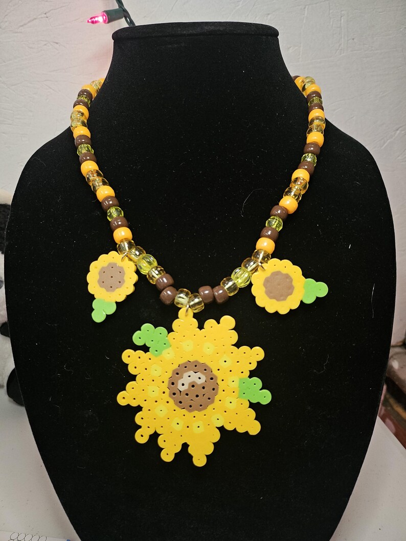 Sunflower Perler Necklace - Etsy