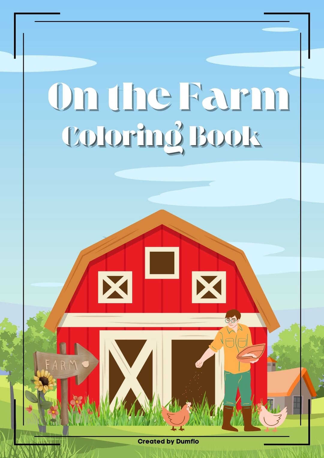 The Farm: Children's Coloring Book 30 Pages Farm Animal Pages Printable ...