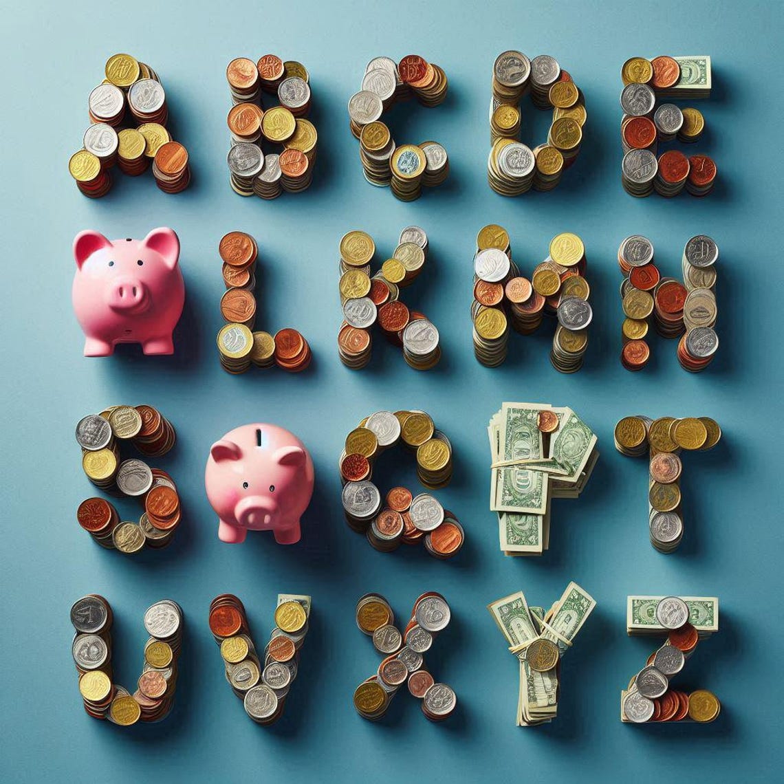 KID COIN: Finance Alphabet Coloring Book - Etsy