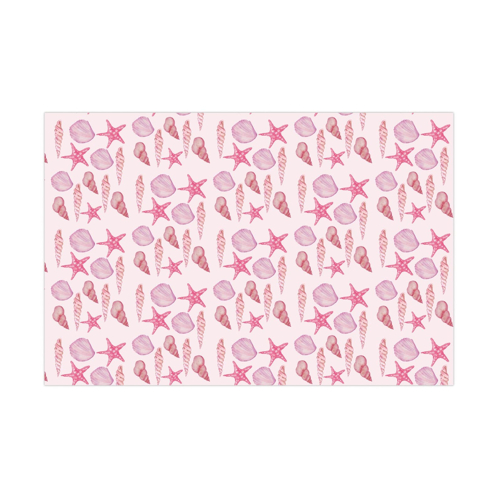 Pink Seashell Gift Wrap: Beach-themed Wrapping Paper - Etsy