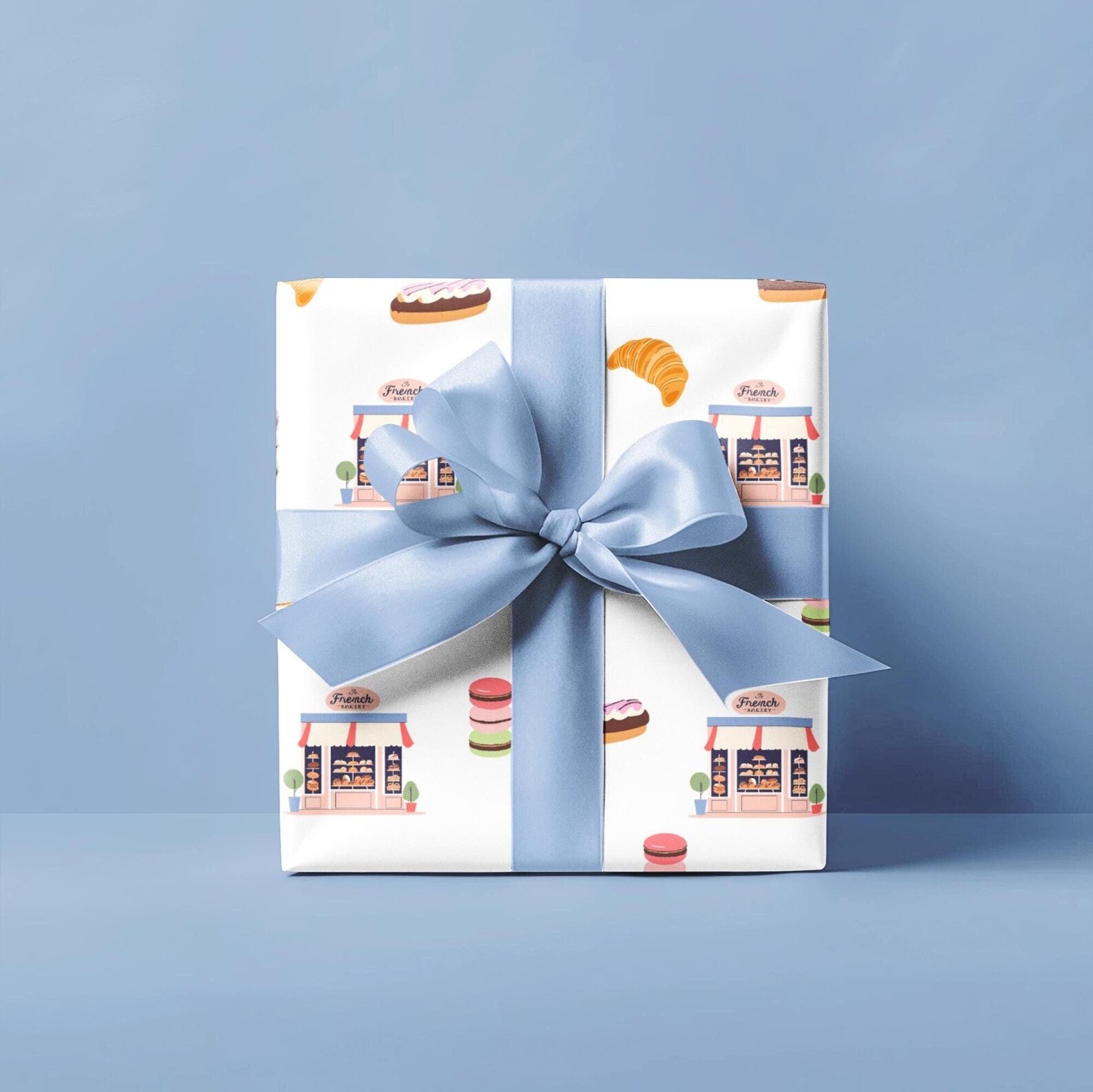 Elegant French Bakery Wrapping Paper | French Pastries Gift Wrap | Baby ...