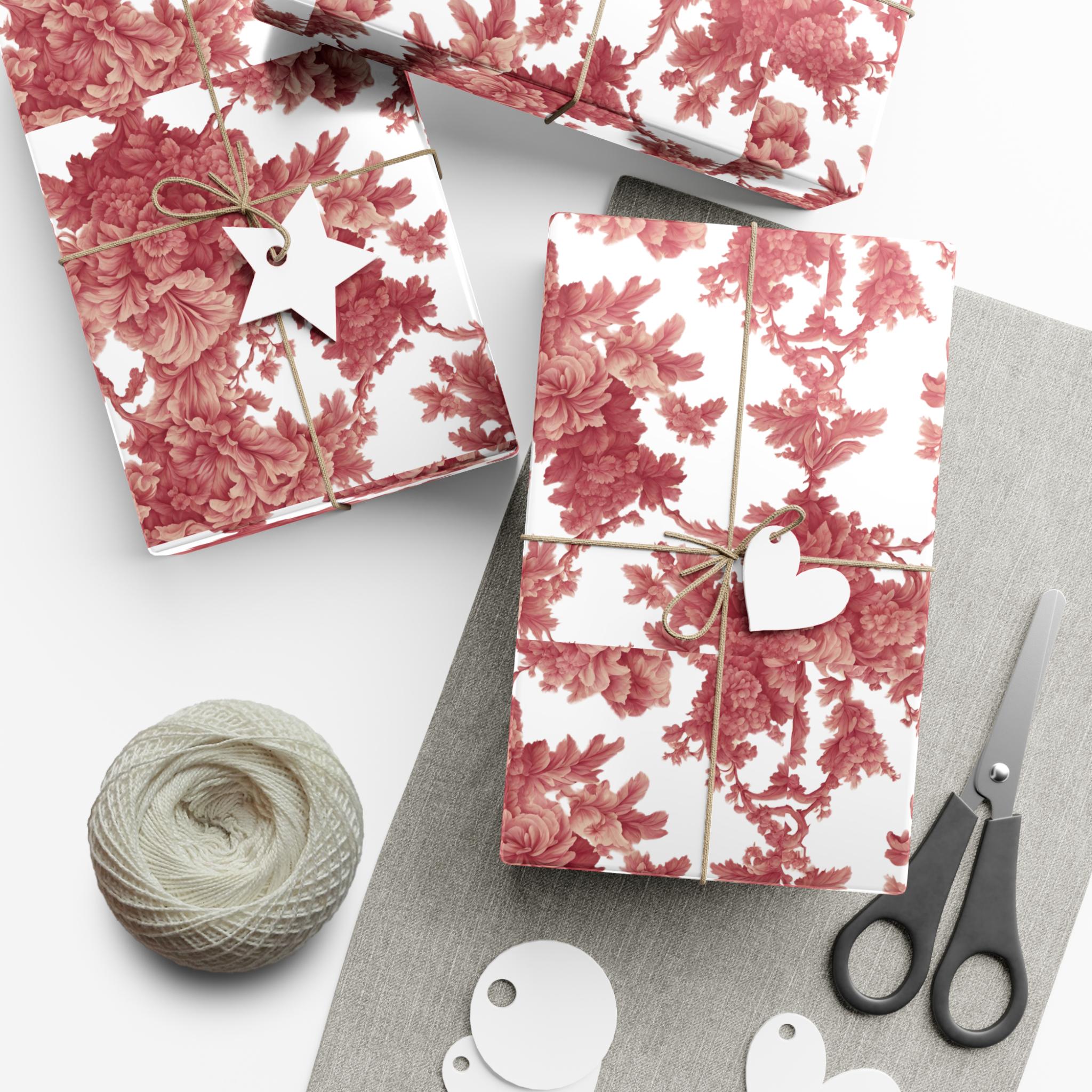 Elegant Mauve Vintage Toile Wrapping Paper Classic French Gift Wrap ...