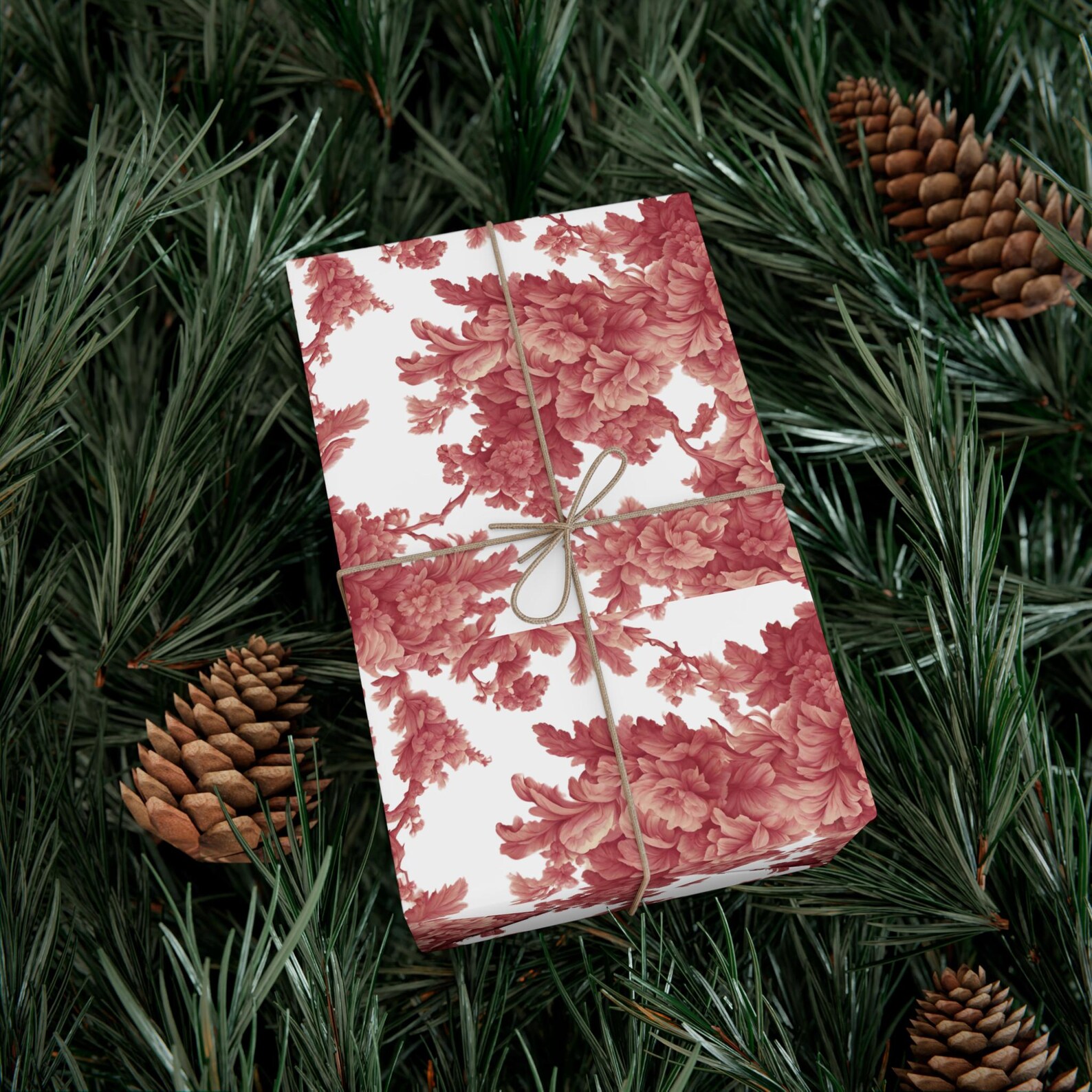 Elegant Mauve Vintage Toile Wrapping Paper Classic French Gift Wrap ...