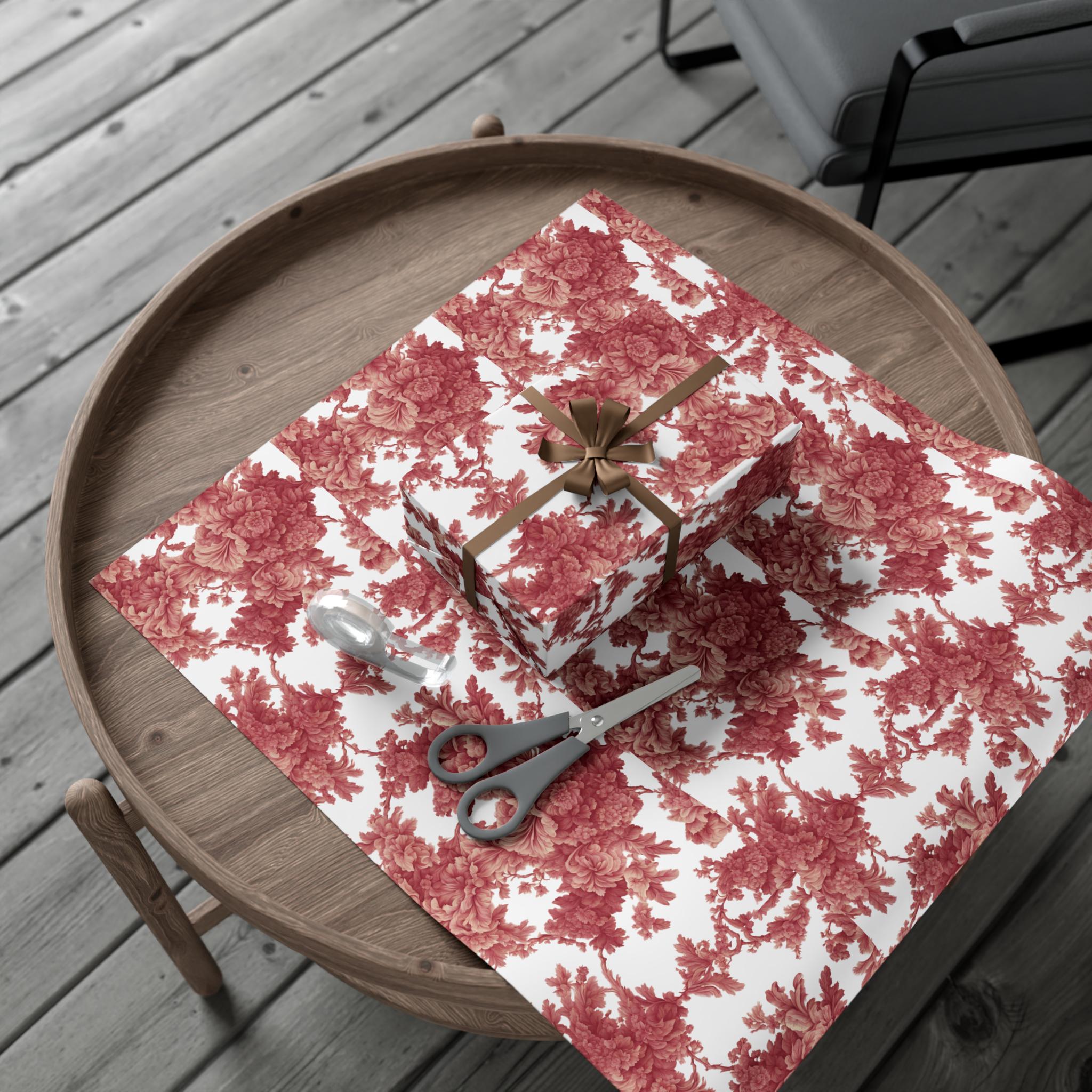 Elegant Mauve Vintage Toile Wrapping Paper Classic French Gift Wrap ...