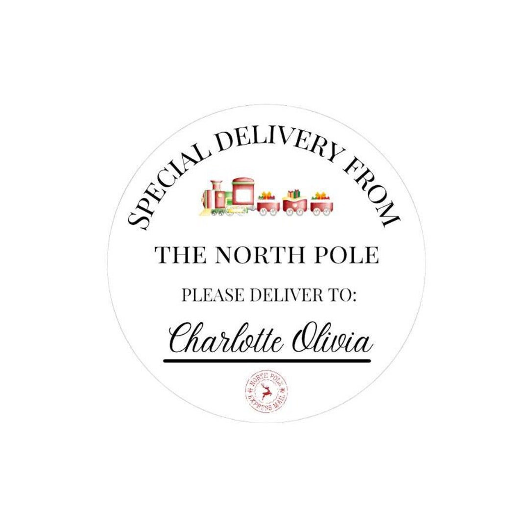 Special Delivery From the North Pole Stickers Personalized Holiday ...