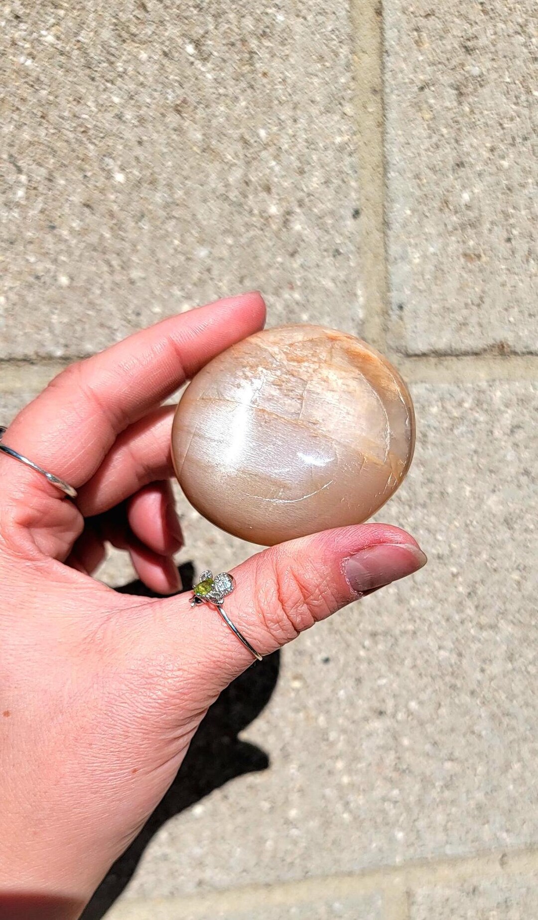 Moonstone White/peach, Peach Moonstone Sunstone Tumble, Flashy Peach Moonstone, AAA Quality ...