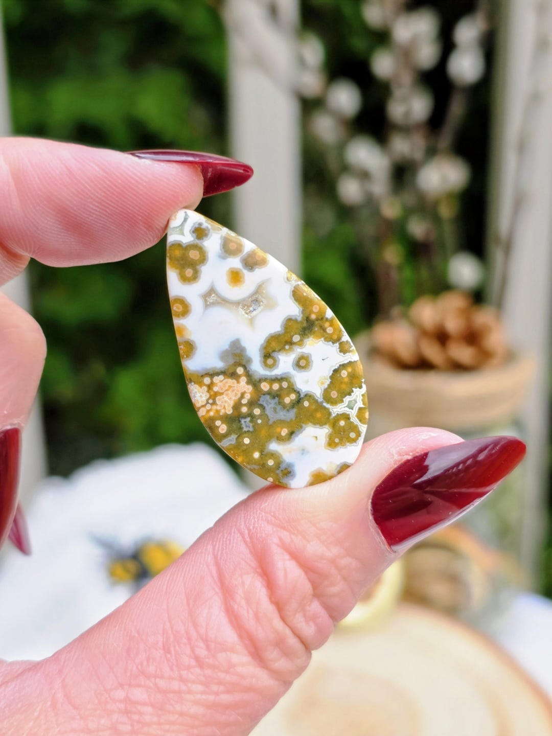 Orbicular Ocean Jasper Druzy Freeform • Rare Collector Stone - Etsy