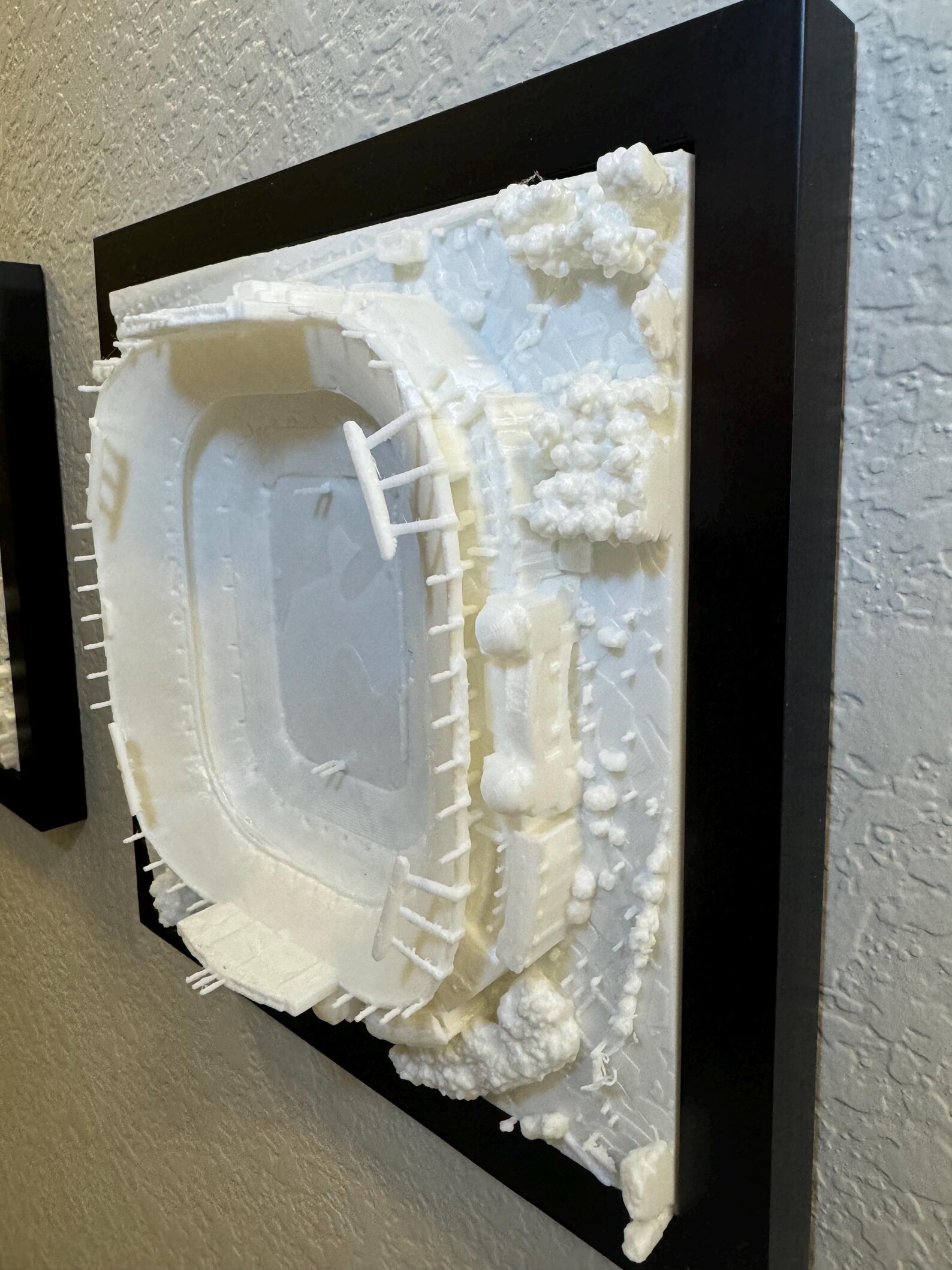 Panthers Bank of America Stadium in Wood Frame - 3D Printed Stadium ...