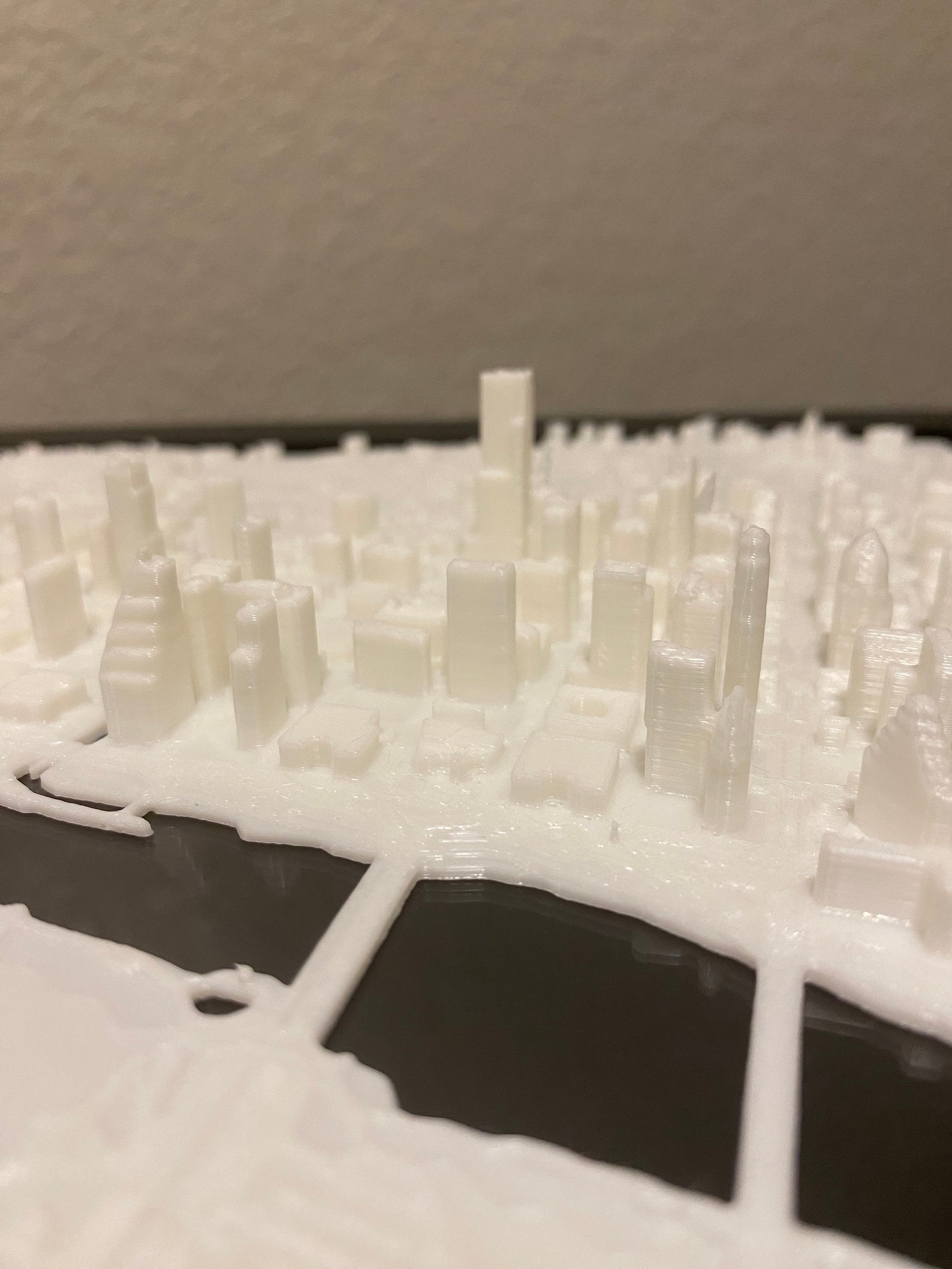 3D Printed Austin TX Map in 9x9 Inch Wood Frame - Unique Wall Art ...