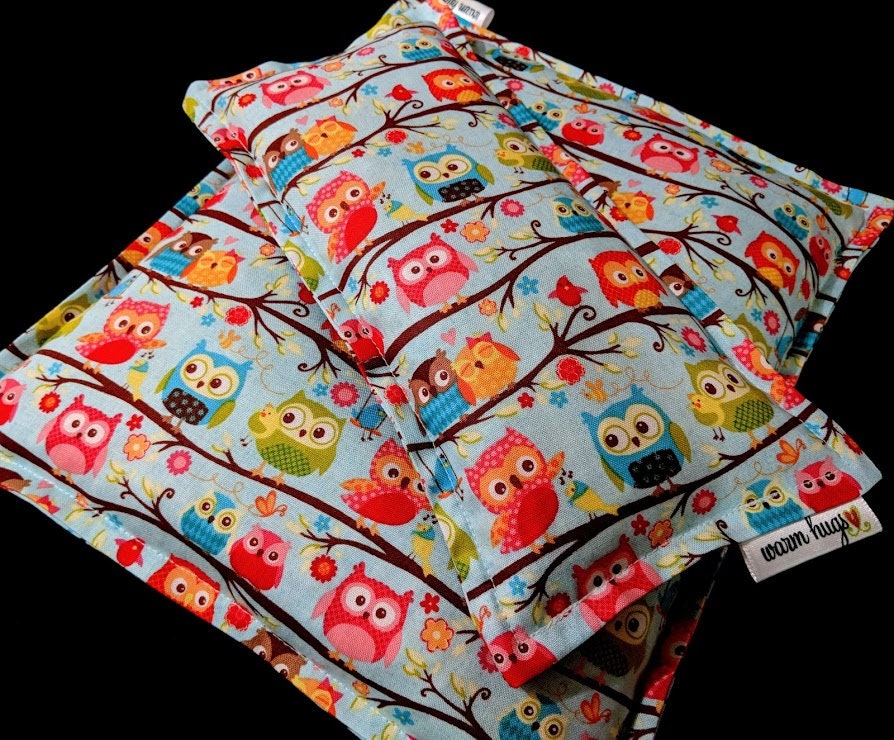 Owl Heating Pad Set, Microwave Heat Pack, Medium/Eye Corn Bags, Neck ...