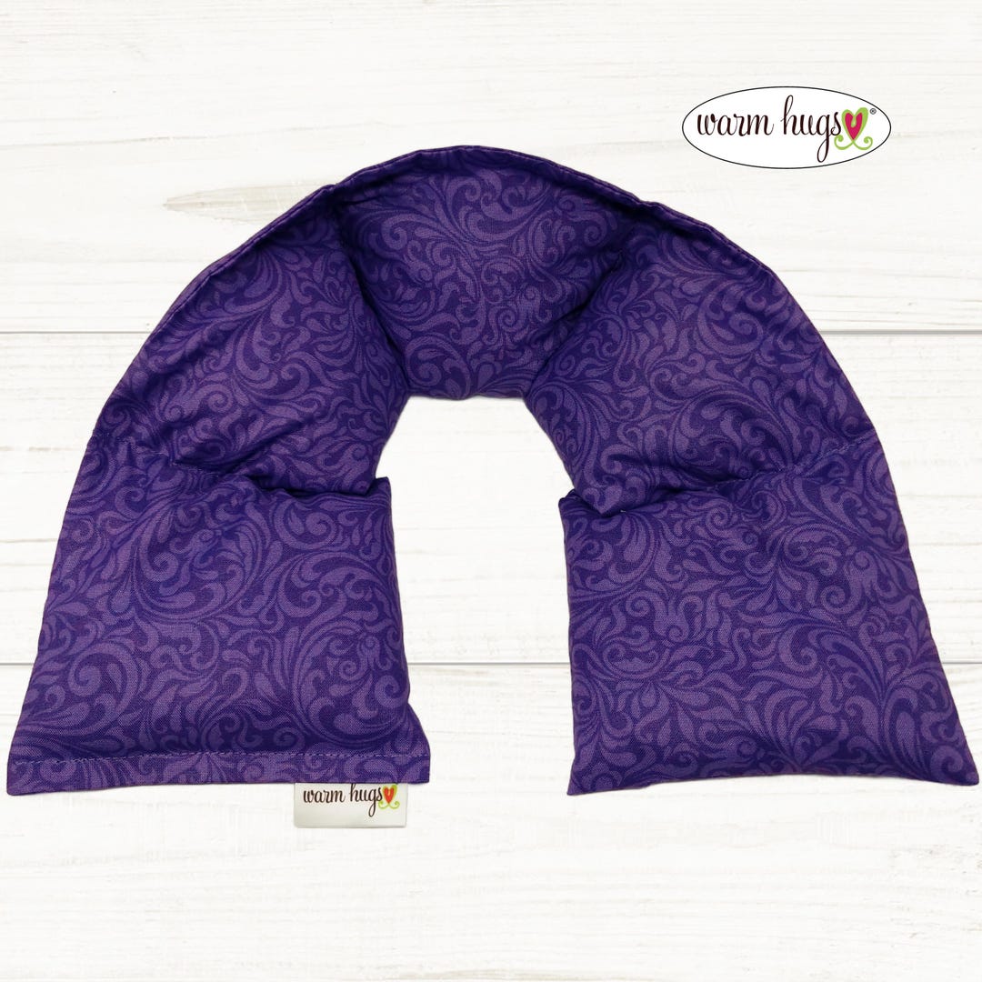 Purple Swirl XL Warm Hug Neck Heating Pad Gift, Microwave Heat Wrap ...