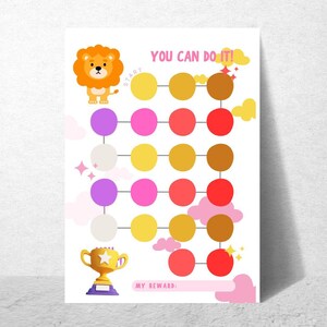 Reward Chart for Kids Kids Chore Chart Behavior Chart Daily Routine ...