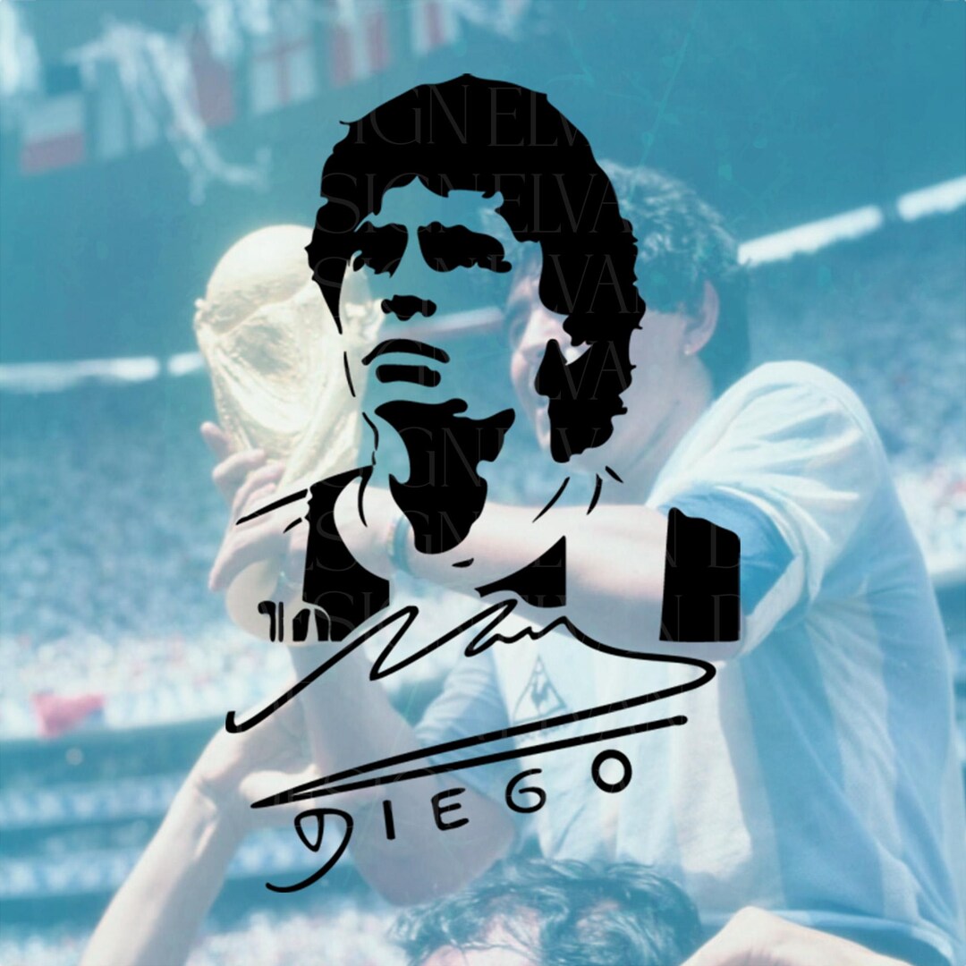 Digital Maradona Sticker Soccer Legend Decal Argentina Napoli Diego ...