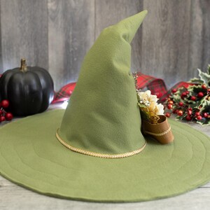 Ready to Ship Green Tish the Witch Hat With Yule Decoration, for ...