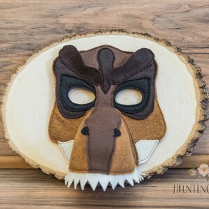 Terence the T-rex Felt Mask and Tail Costume, Pretend Play - Etsy