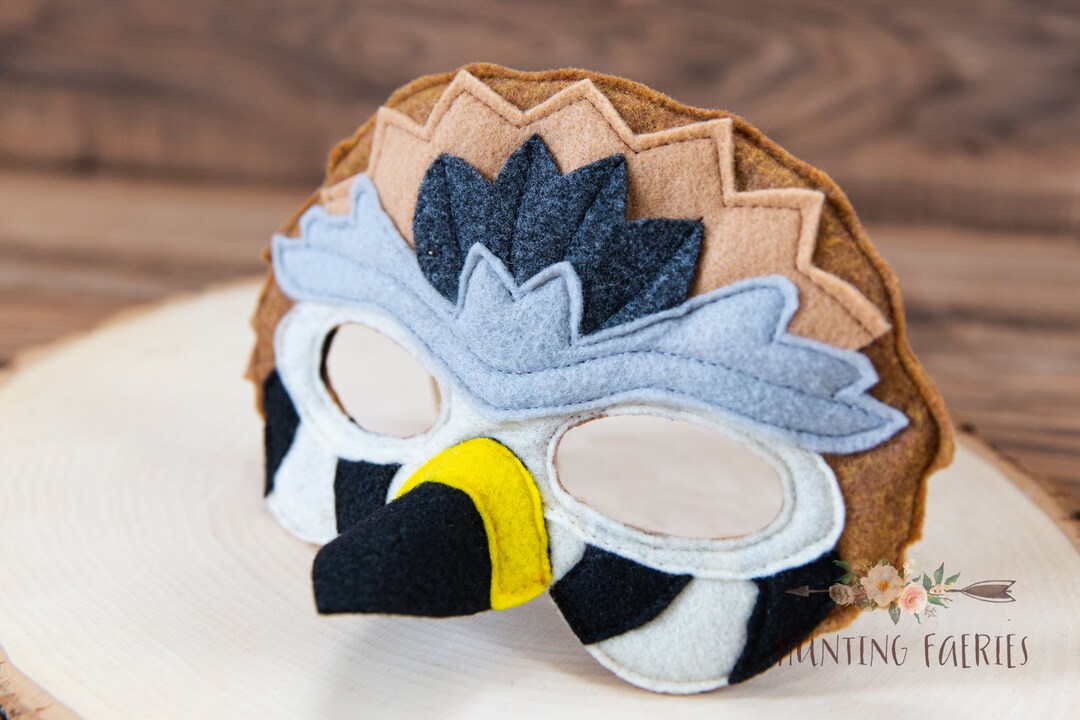 Kenzie the Kestrel Felt Mask for Pretend Play or Costume - Etsy