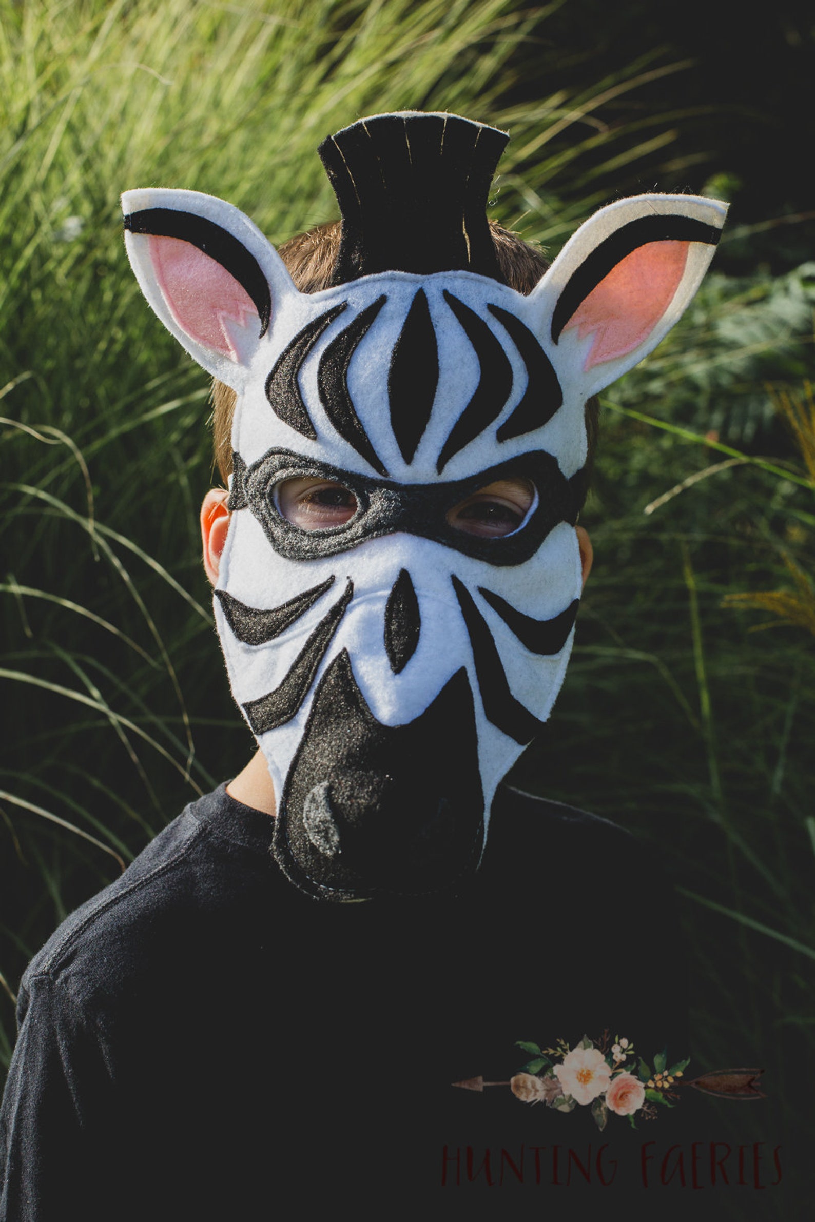 Zoozoo the Zebra Felt Mask and Tail for Pretend Play or | Etsy