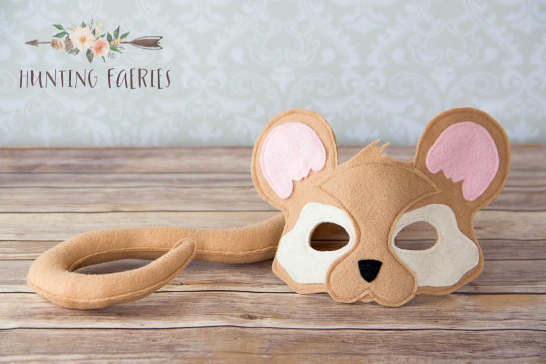 Owen the Brown Mouse Mask for Costume or Pretend Play - Etsy