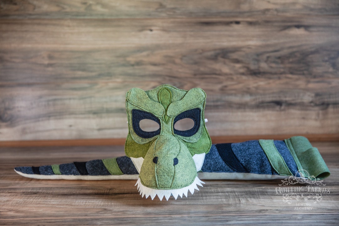 Angus the T-rex Felt Mask and Tail Costume Pretend Play - Etsy