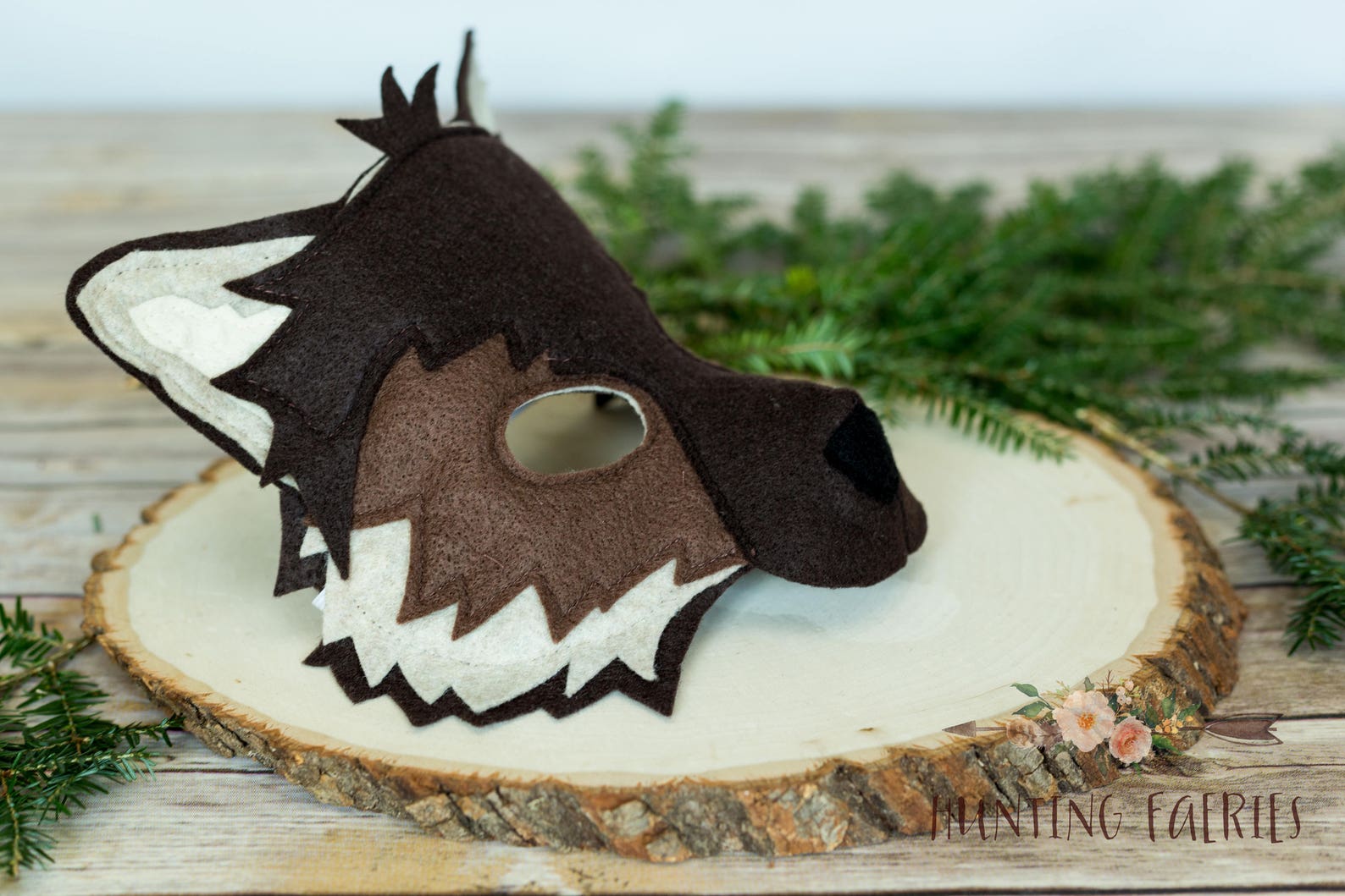 Timber the Brown Wolf Mask and Tail Pretend Play Costume - Etsy UK