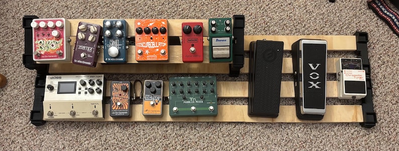 2-tier Hardwood Guitar Effects Pedalboard - Etsy