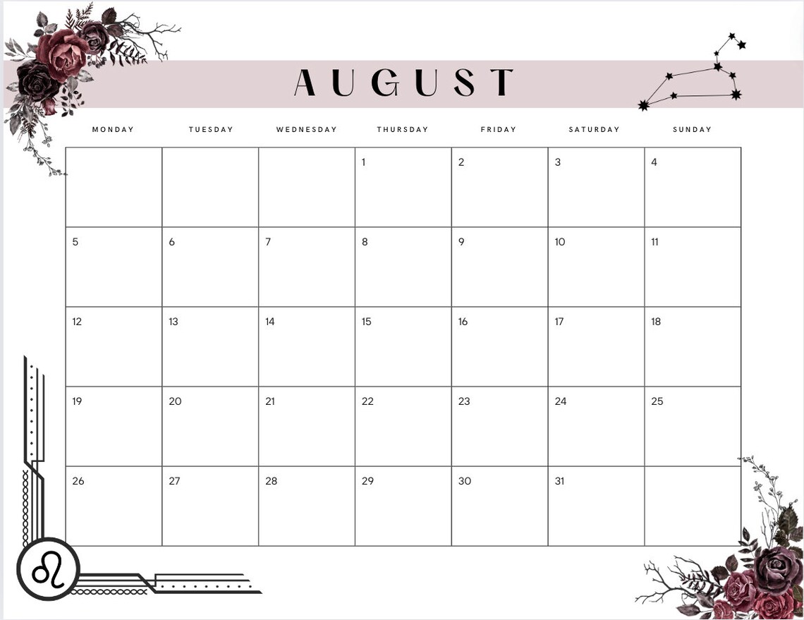 Calendar, August 2024 - July 2025 Calendar - Etsy Canada