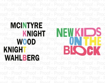 Donnie in New Kids on the Block Font Digital Download Neon Pink Donnie ...