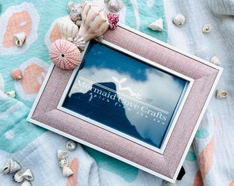 Seashell Picture Frames Coastal Decor in Pink 5x7 - Etsy