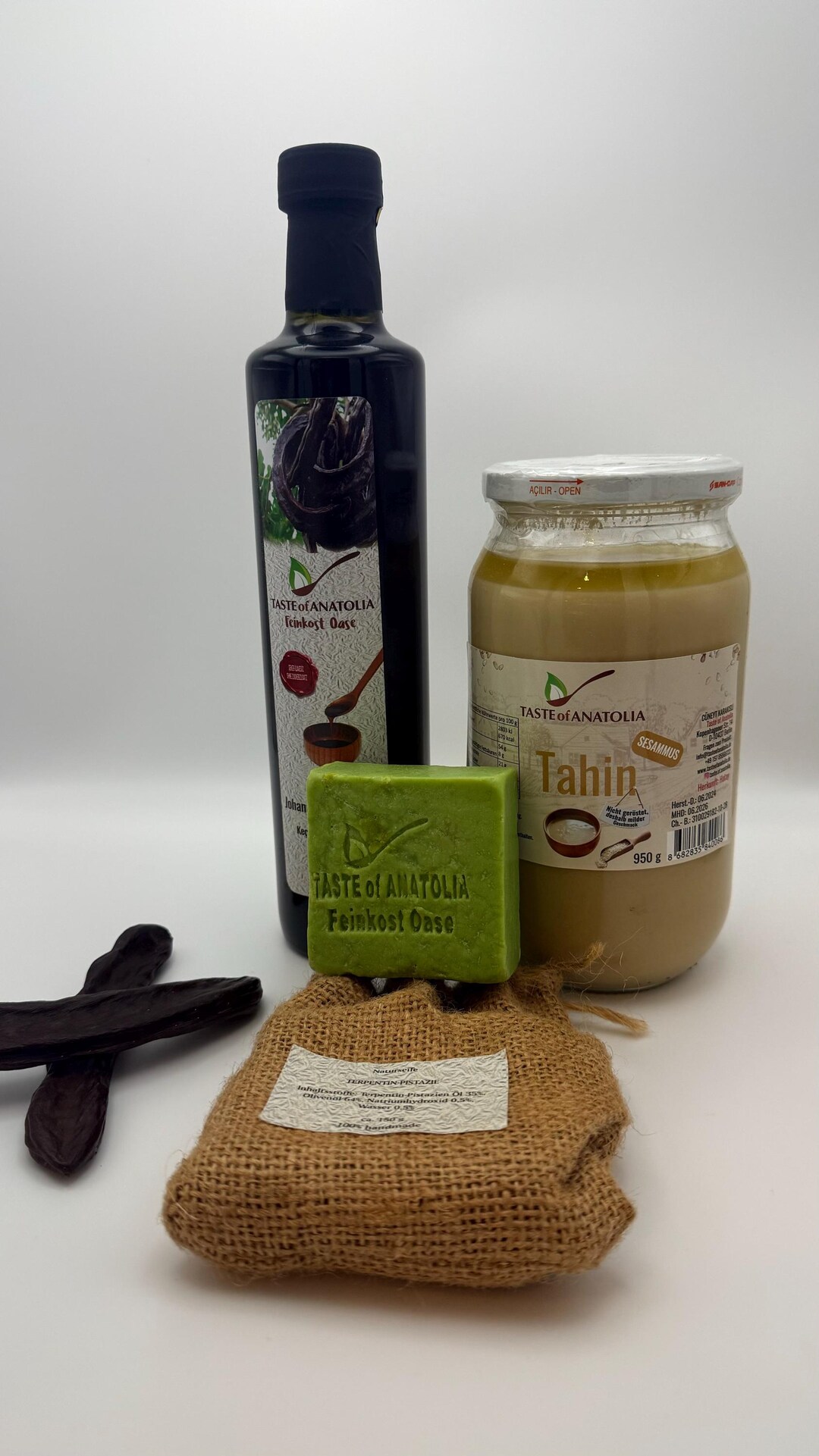 Natural Tahini, Carob Molasses and Soap Gift Set Healthy Vegan ...