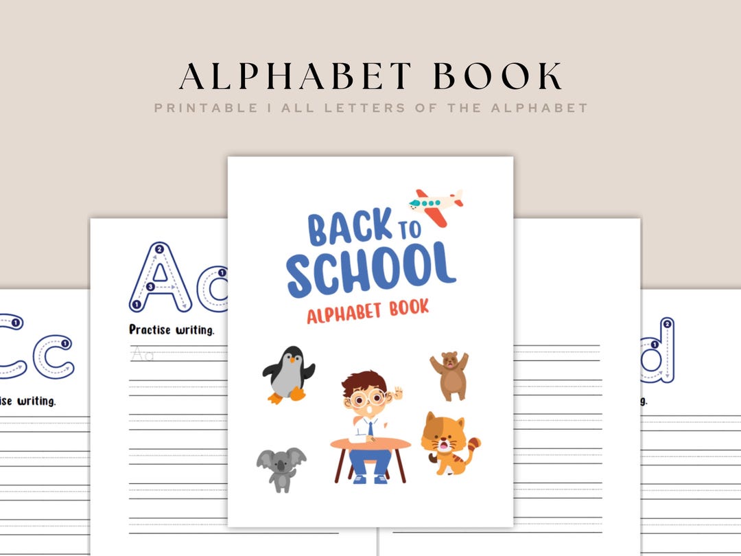Alphabet Tracing Printables, Alphabet ABC Book, Handwriting Practice ...