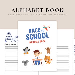 Alphabet Tracing Printables, Alphabet ABC Book, Handwriting Practice ...