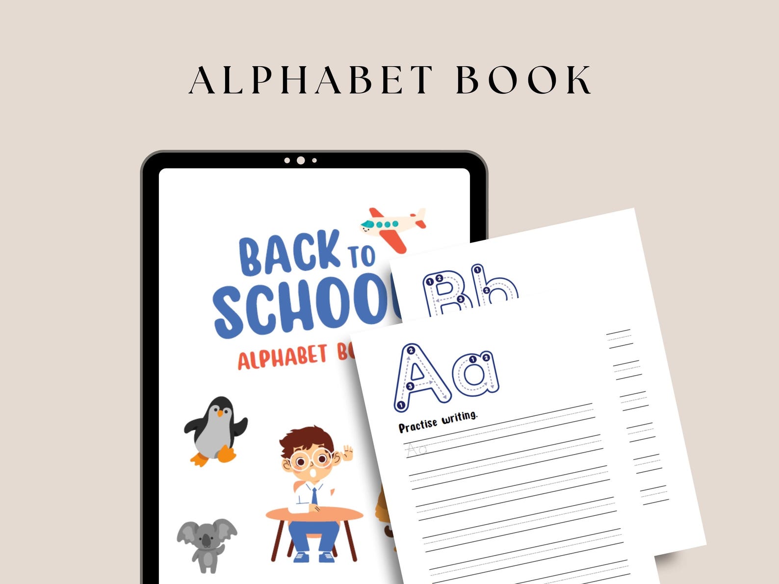 Alphabet Tracing Printables, Alphabet ABC Book, Handwriting Practice ...