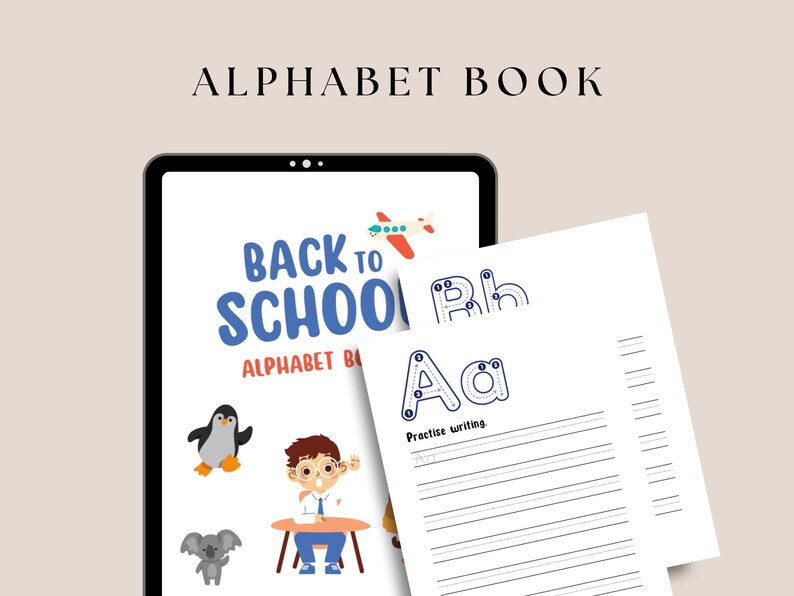 Alphabet Tracing Printables, Alphabet ABC Book, Handwriting Practice ...